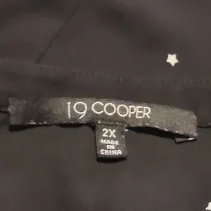 19 Cooper | Tops | 9 Cooper 2x Sheer Black Star Print Ruffle Blouse ...